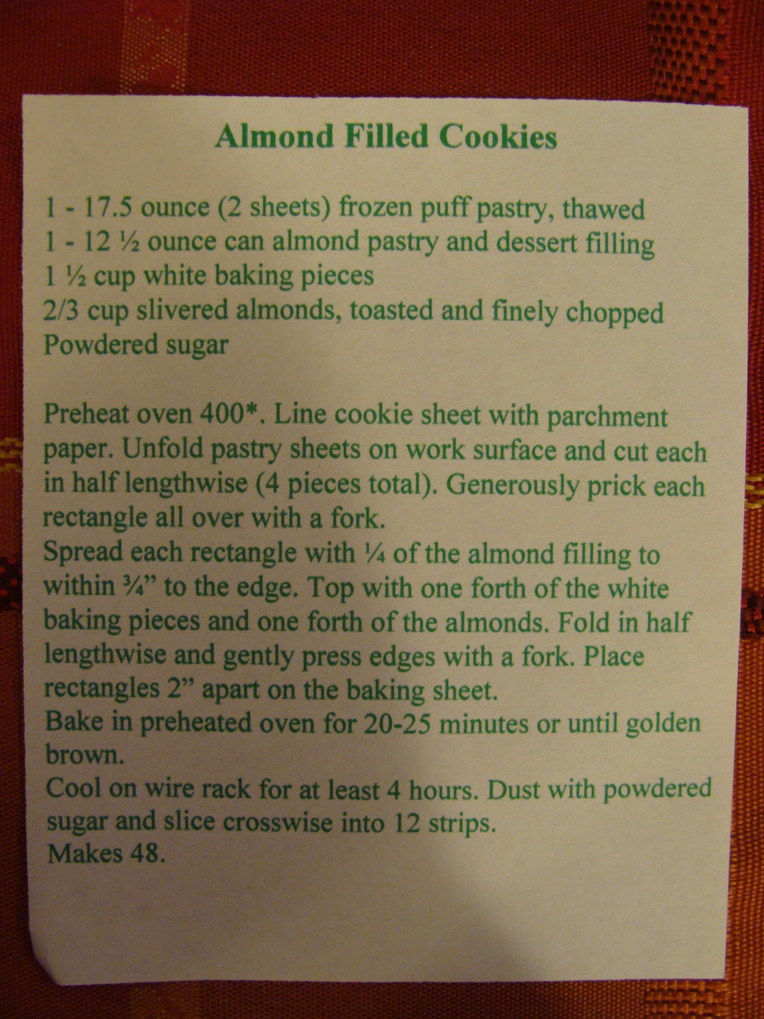 Smicksburg Pottery Almond Filled Cookie Recipe – MarLa Sink Druzgal