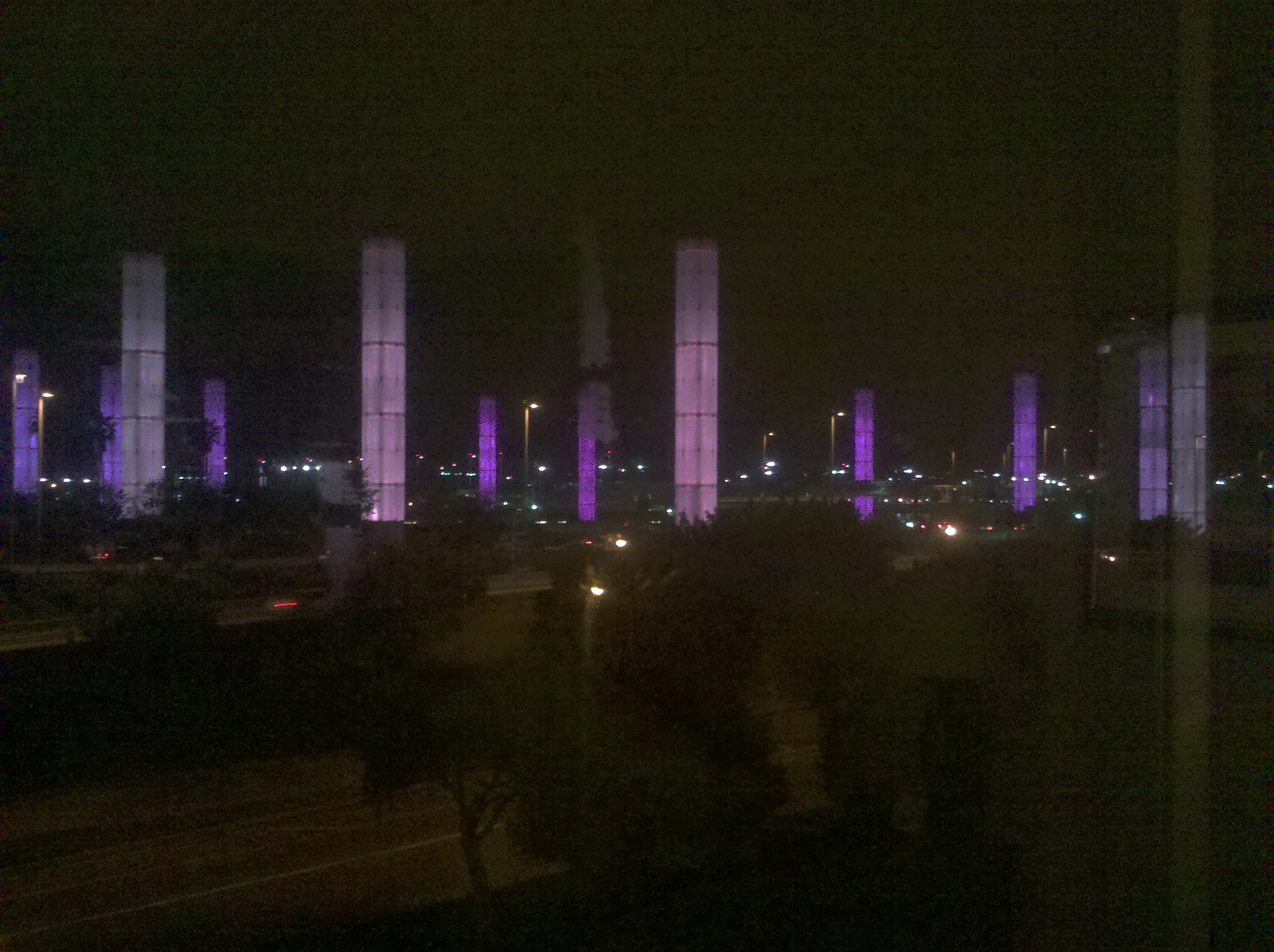 LAX Pillars purple pink night skyline Los Angeles Airport – MarLa Sink ...