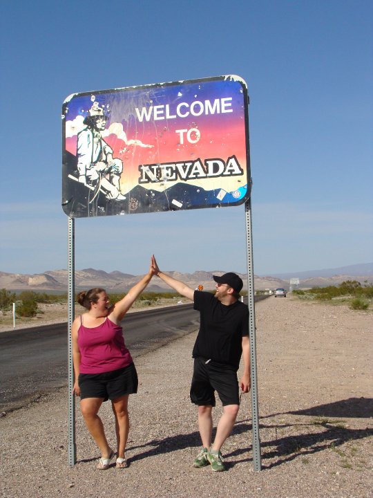 Brandon Nevada road trip Welcome to Nevada sign – MarLa Sink Druzgal